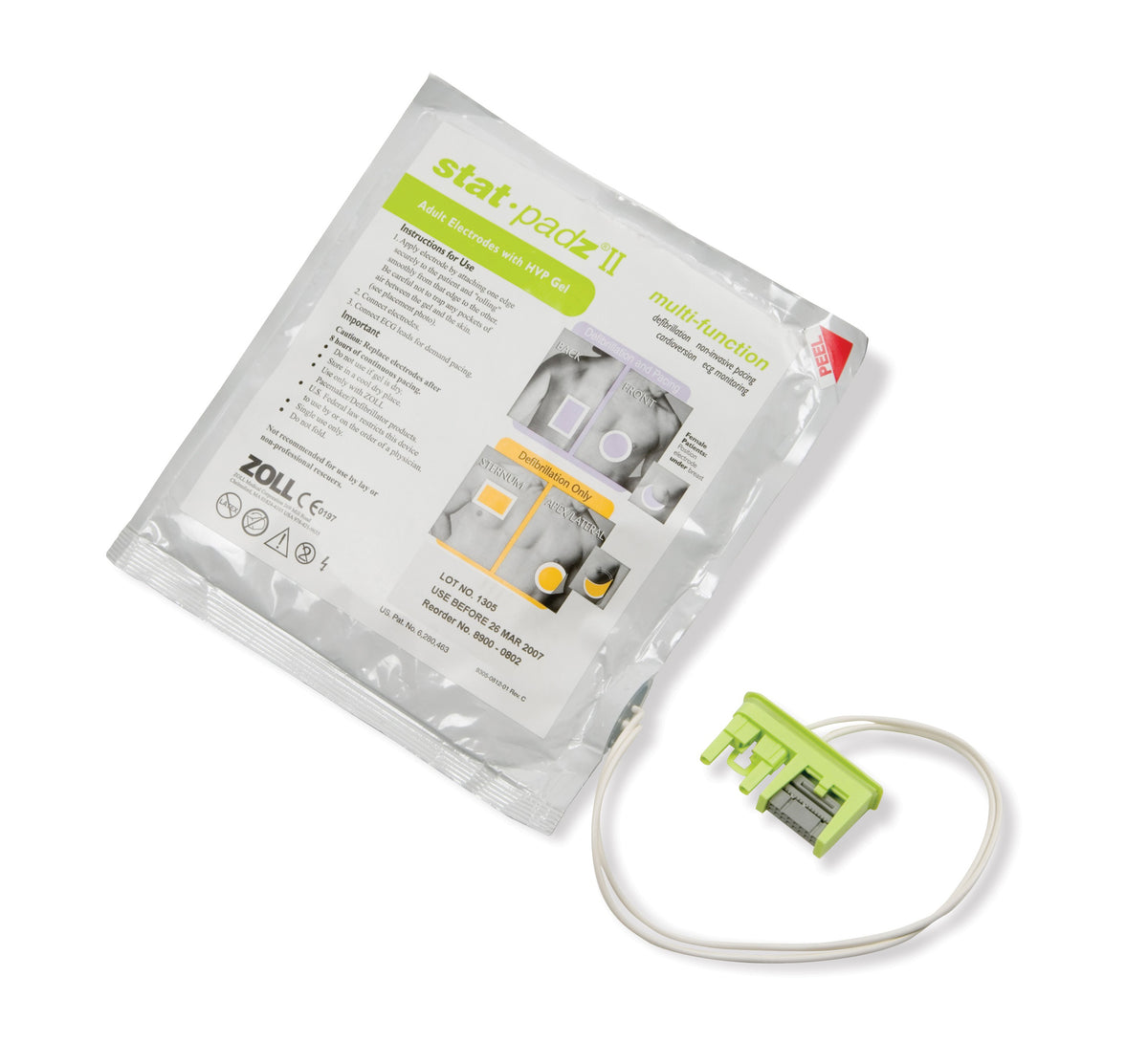 Zoll stat-padz II Adult Multi-Function Electrodes | SOS Emergency ...